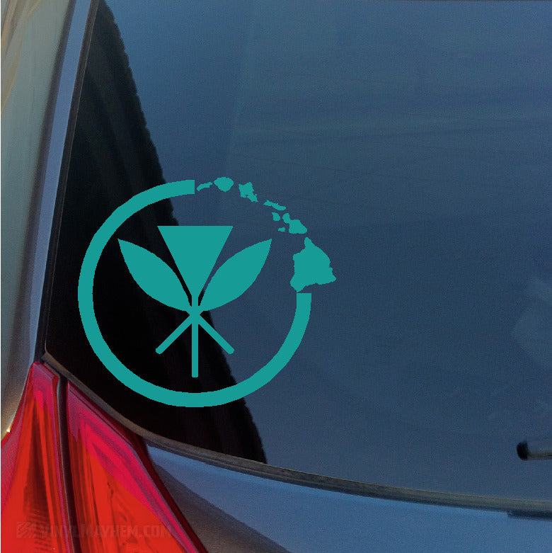 Hawaiian Islands Kanaka Maoli circle vinyl sticker | Hawaii Car Decals ...
