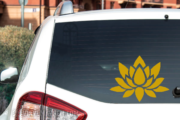 Lotus flower vinyl sticker | Asian Culture Car Window Decals - Vinyl Mayhem