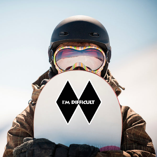 Ski Trail Double Black Diamonds I'm Difficult sticker | Car Decals ...