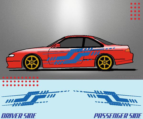 Split Tech Stripe vinyl graphic kit | Car & Truck Vehicle Graphics ...