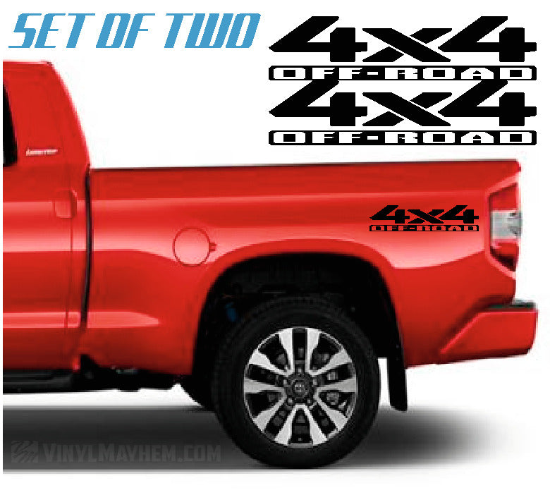 4x4 Off-Road vinyl sticker set of two | Automotive Vinyl Decals - Vinyl ...