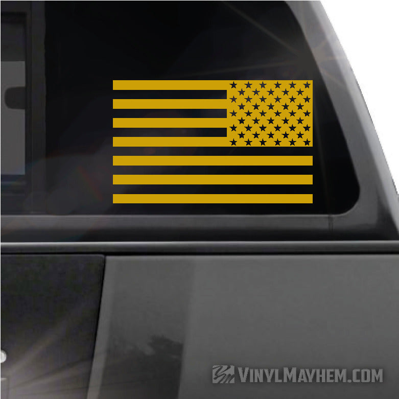 American Flag reversed vinyl sticker | Patriotic Flag Decals - Vinyl Mayhem