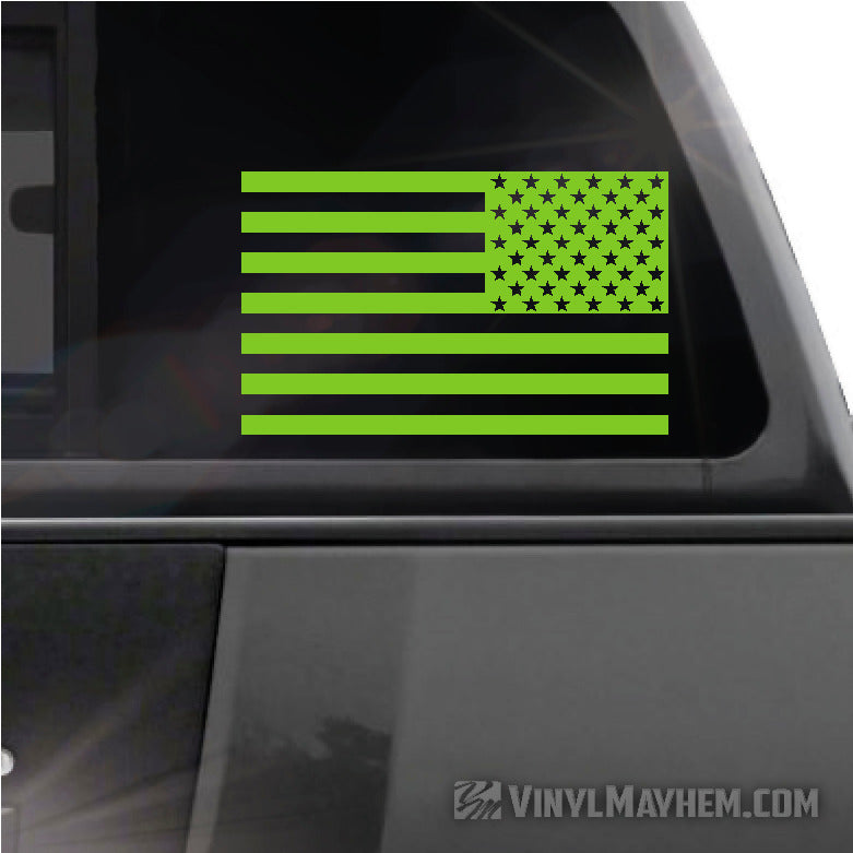 American Flag reversed vinyl sticker | Patriotic Flag Decals - Vinyl Mayhem