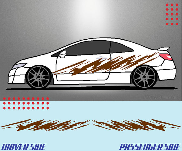 Angled Splatter vinyl graphic kit | Car & Truck Vehicle Graphics JDM ...