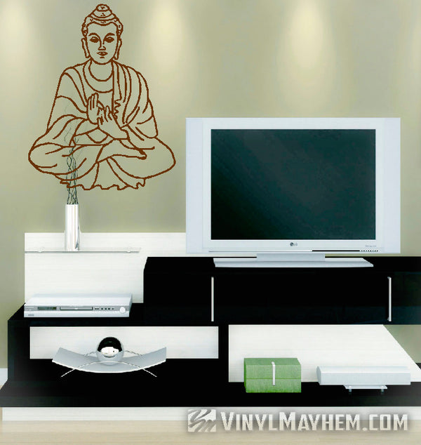Buddha seated vinyl sticker - Vinyl Mayhem