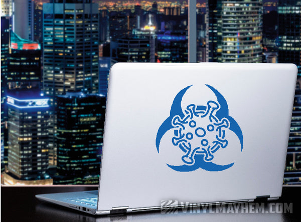 Coronavirus Biohazard warning symbol vinyl sticker | Waterproof Decals ...