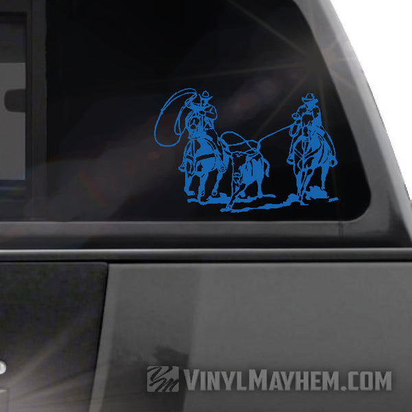 Cowboy Team Roping Decals & Stickers For Cars Trucks and Windows ...