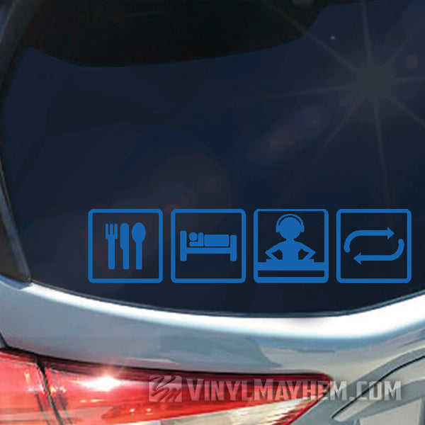 Eat Sleep Rave Repeat vinyl sticker | Electronic Dance Music EDM Decals ...