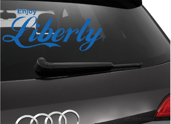 Enjoy Liberty vinyl sticker | Patriotic Decals for Cars & Windows ...