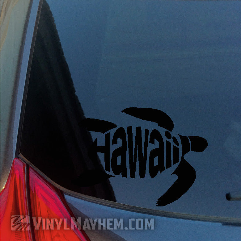 Hawaii Turtle Vinyl Sticker | Hawaiian Car & Truck Decals - Vinyl Mayhem