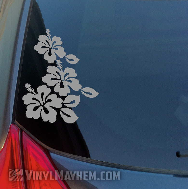 Hawaiian hibiscus flowers vinyl sticker | Hawaii Flower Decals - Vinyl ...