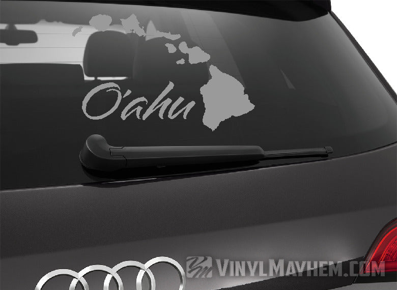 Hawaiian Islands O'ahu vinyl sticker | Hawaii Car Decals - Vinyl Mayhem