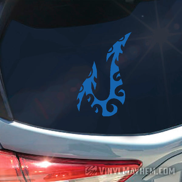 Hawaiian Tribal fish hook vinyl sticker - Vinyl Mayhem