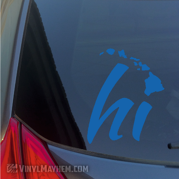 Hi Hawaiian Islands vinyl sticker - Vinyl Mayhem