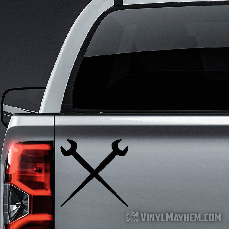Ironworker Spud Wrenches crossed vinyl sticker | Worker Decals - Vinyl ...