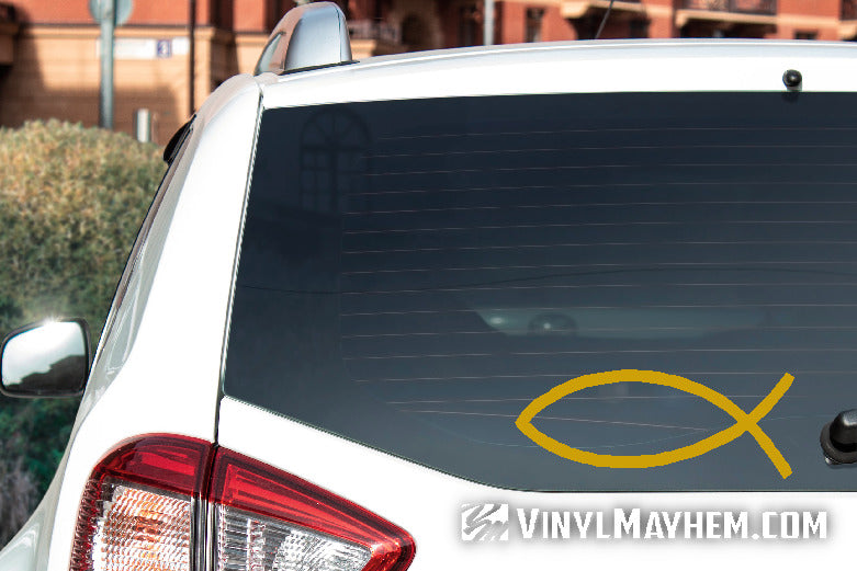 Jesus Fish vinyl sticker | Christian Car & Window Decals - Vinyl Mayhem