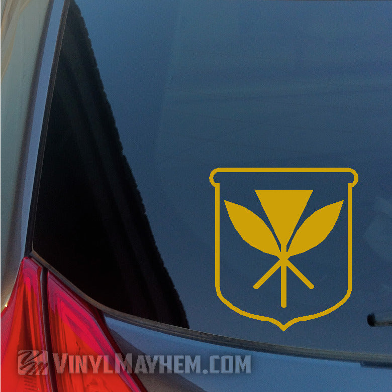 Hawaiian Kanaka Maoli Crest vinyl sticker | Hawaii Car & Window Decals ...