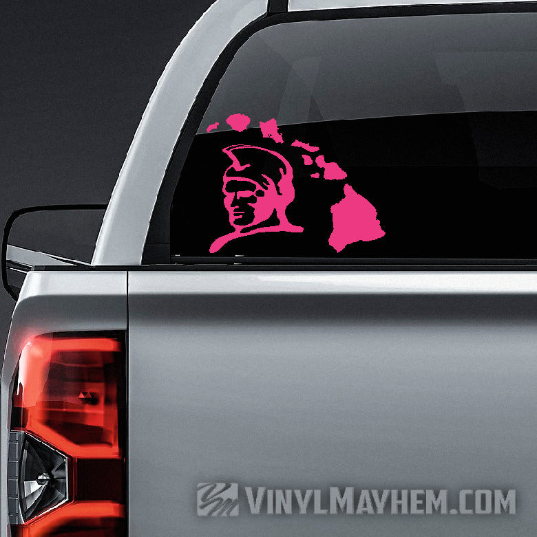 Hawaiian Islands King Kamehameha vinyl sticker | Hawaii Car Decals ...