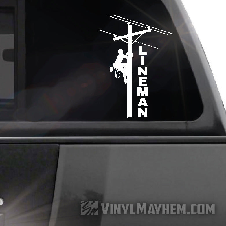Electrical Lineman Decal Lineman Electrician Climbing Decal Stickers