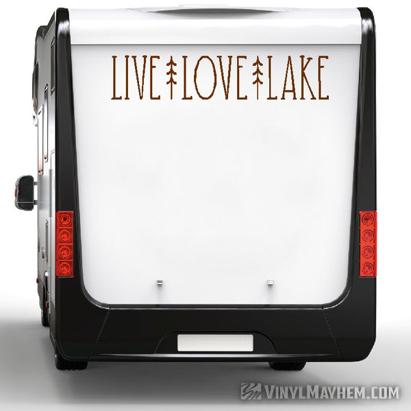 Live Love Lake with trees outdoors car laptop vinyl sticker decal ...