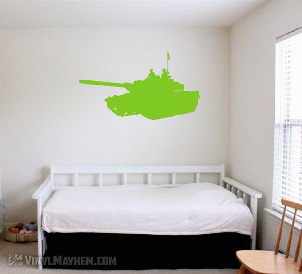 M1 Abrams tank with soldiers vinyl sticker | Military Tank Decals ...