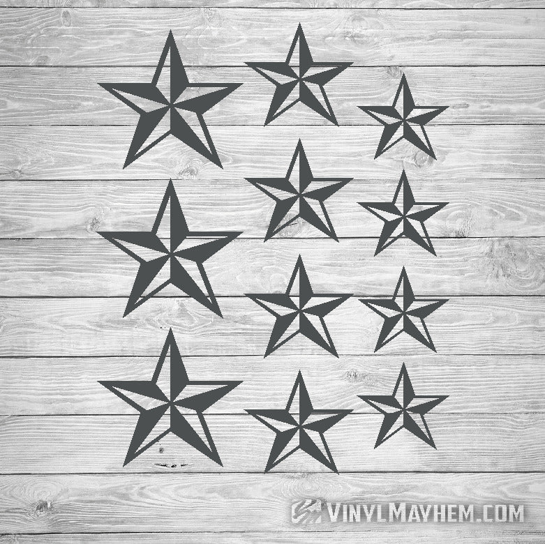 Purple And Black Nautical Stars