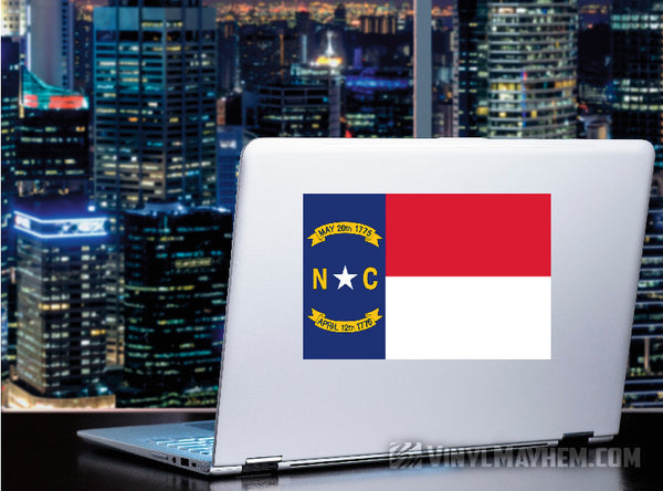 North Carolina state flag sticker | Flag Decals | Car Stickers - Vinyl ...
