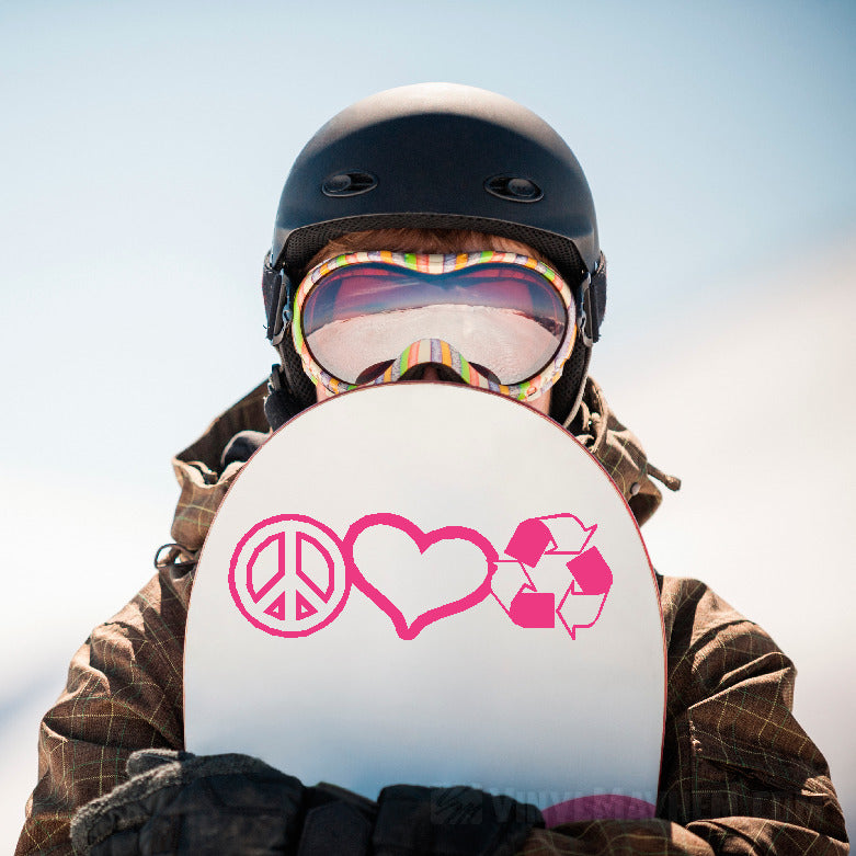 Peace Love Recycle outline vinyl sticker | Peace Love Recycle Decals ...