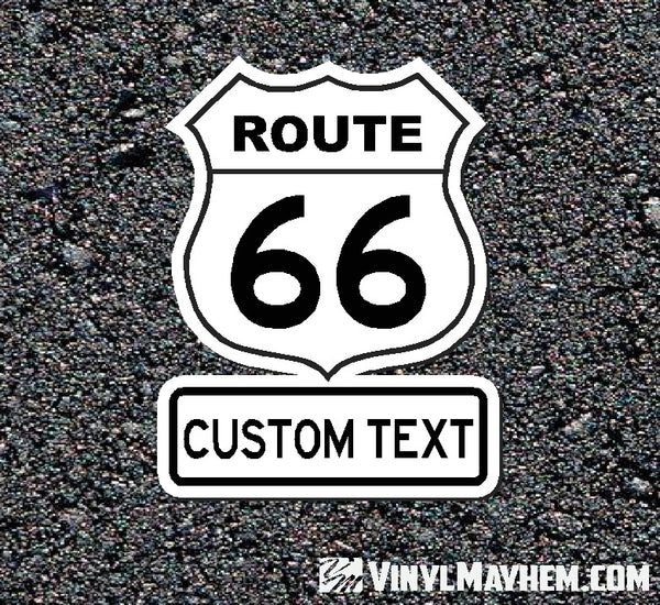 Route 66 road traffic sign sticker | Car Decal | Home Décor - Vinyl Mayhem