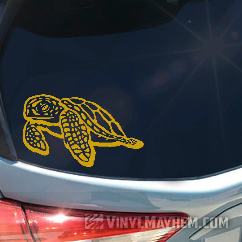 Sea Turtle side view outline vinyl sticker decal for car truck window ...