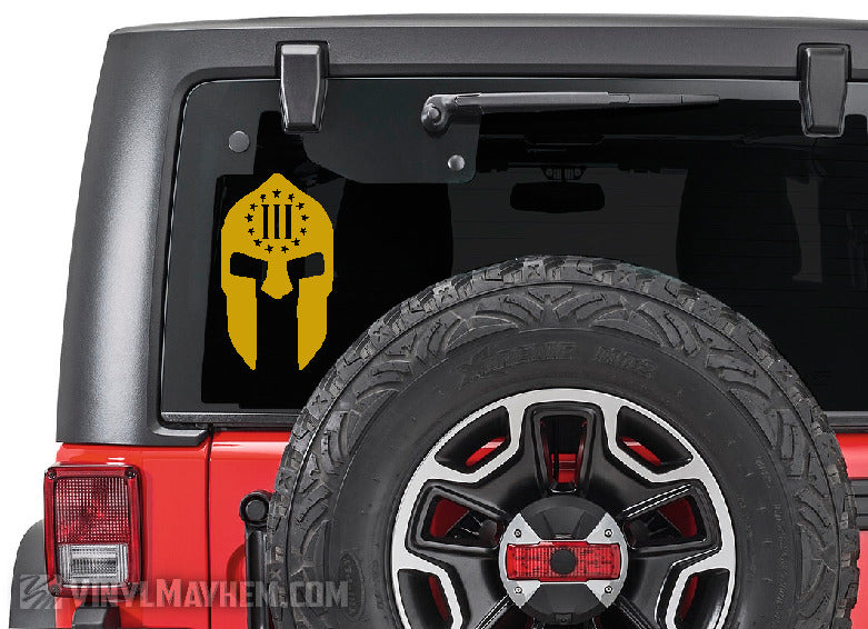 Spartan Helmet Three Percent Patriotic Vinyl Car Truck Sticker Decal ...