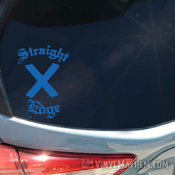 Straight Edge Old English vinyl sticker - Vinyl Mayhem