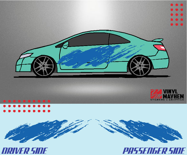 Wide Brush Stroke vehicle graphic kit | Car Body Graphics & Decals ...