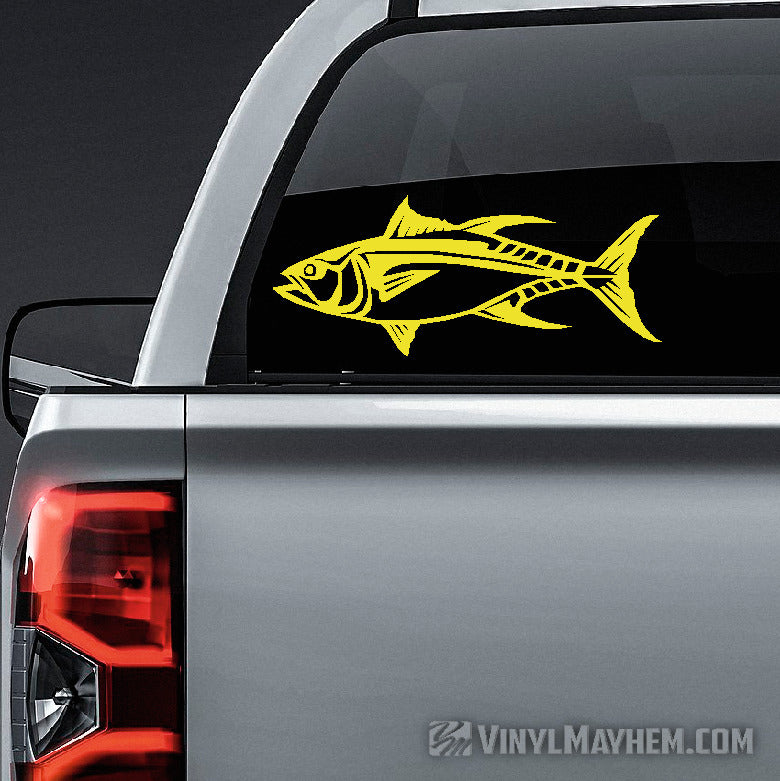 Yellowfin Tuna Fish Car Truck Vinyl Sticker Decal | Deep Sea Fishing ...