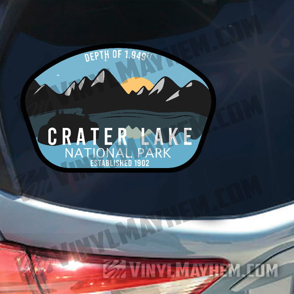 Crater Lake National Park Oregon sticker | Car SUV Water Bottle Decals ...
