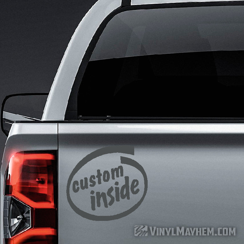 Inside add custom text vinyl sticker | Personalized Car Window Decals ...